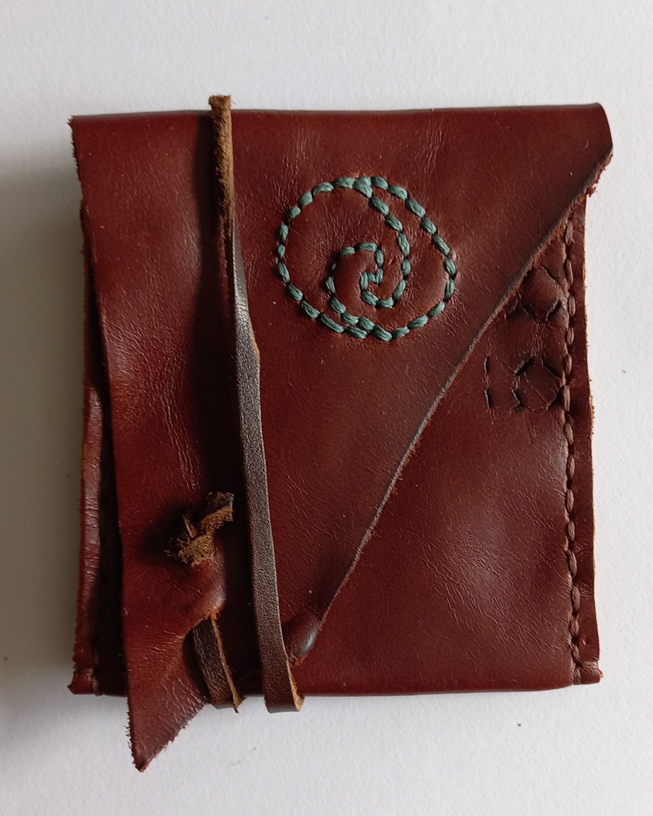 The Woo-Woo Shop - Spiral Leather Mojo Pouch