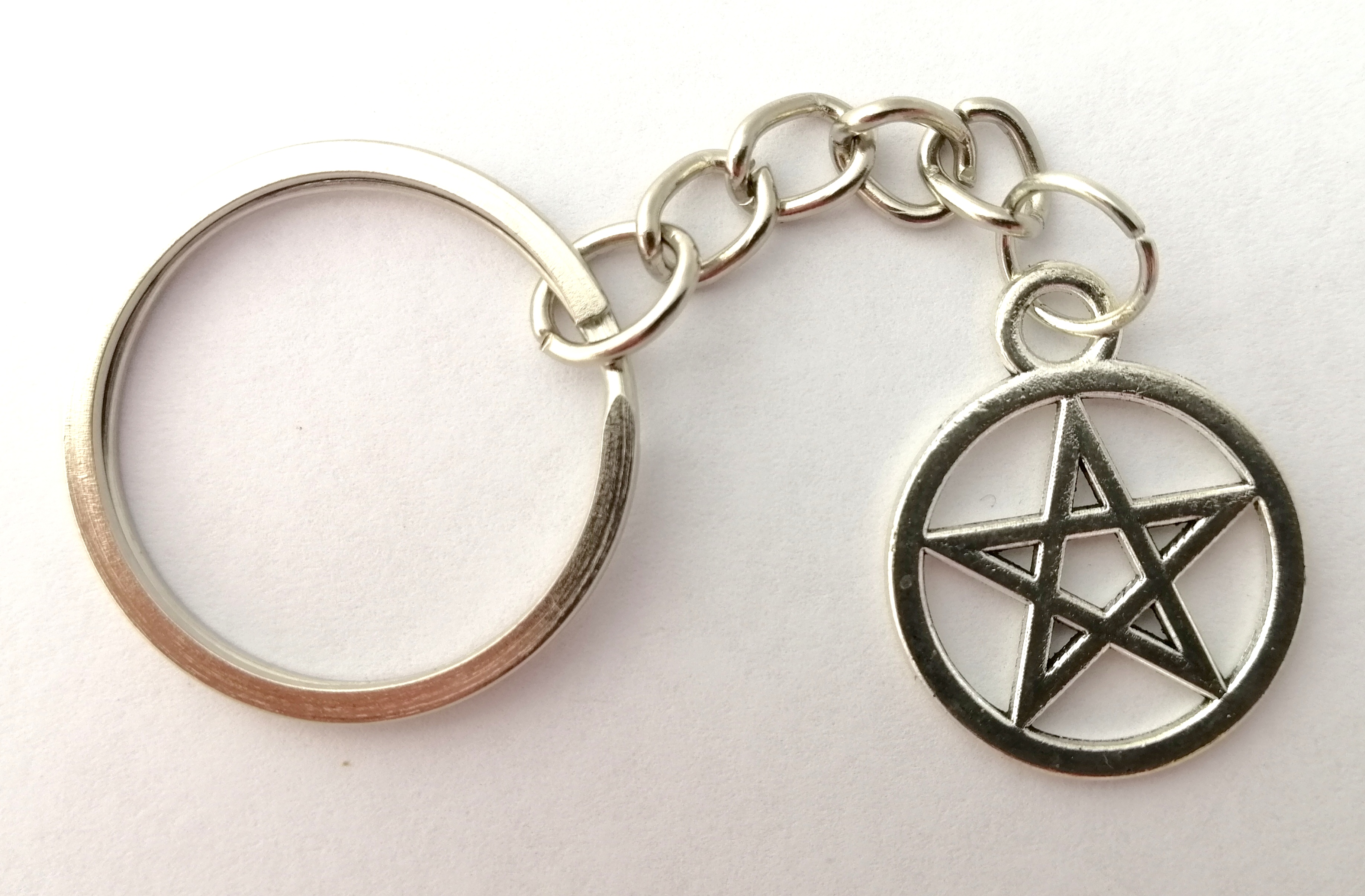 The Woo-Woo Shop - Silver Pentacle Keychain