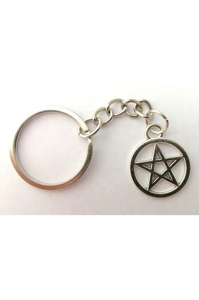 The Woo-Woo Shop - Silver Pentacle Keychain